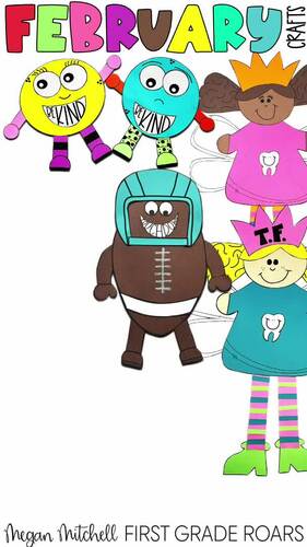 February Crafts Groundhog, Valentine Owl, Tooth Fairy, Football, & Kindness