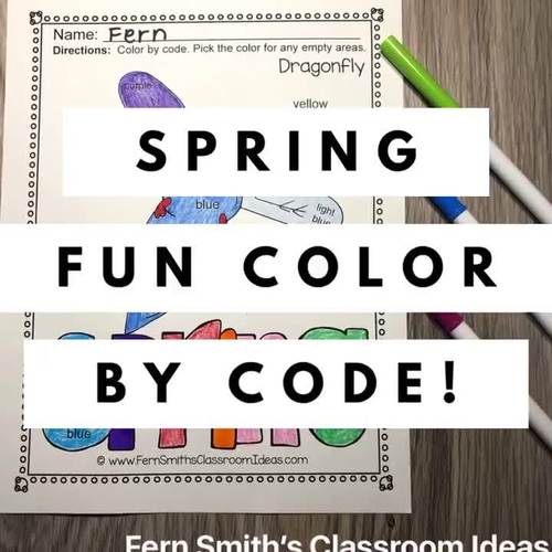Color By Code Spring Bug Fun Know Your Colors and Know Your Numbers Bundle