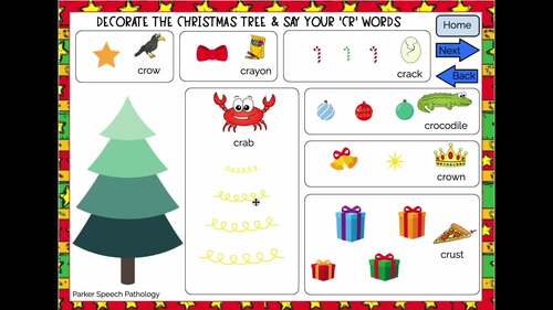 'S', 'R' and 'L' Clusters Boom Cards™ - Build-a-Christmas Tree - Digital