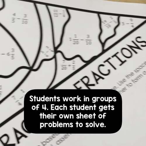 Adding and Subtracting Fractions with Unlike Denominators Fun Coloring ...