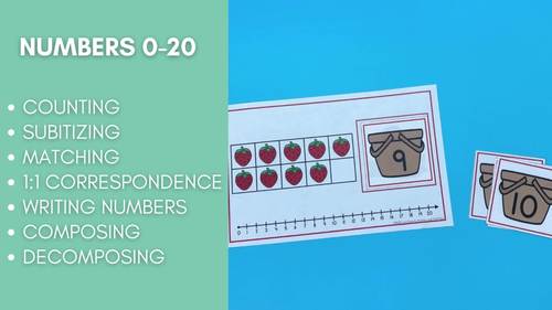 Spring Strawberry Number Match to 20 | Ten Frame Activity with ...