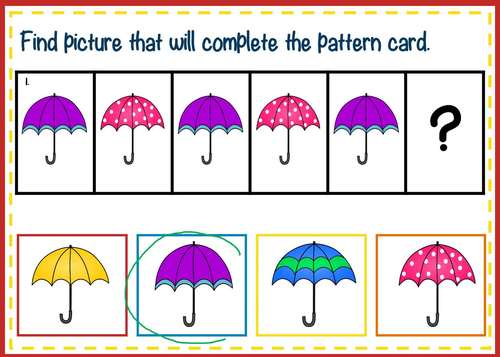 Spring Pattern Card BOOM Cards by The Teaching Scene by Maureen | TPT