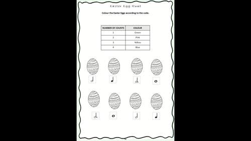 Easter Music Worksheets by Nessa's Music Printables | TPT