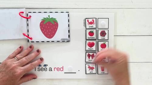 I See RED Interactive Book + Sentence Formulation Activity, Speech +Autism