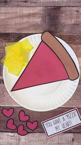 Valentine's Day Pizza Craft | Valentine's Day Fine Motor, Preschool ...