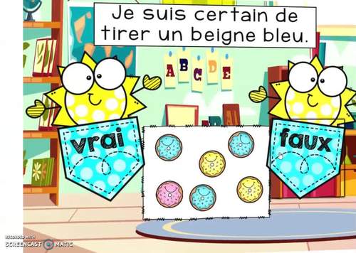 Les probabilités en 1re et 2e année Boom Cards French distance learning