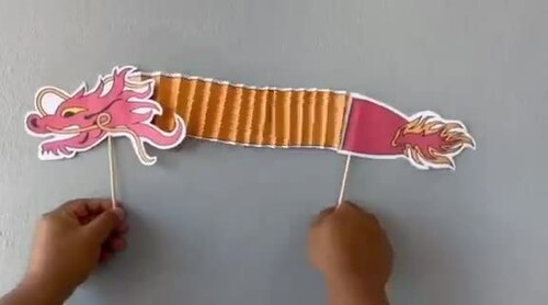 Chinese New Year Dragon Puppet Craft | Lunar New Year |Chinese Paper ...