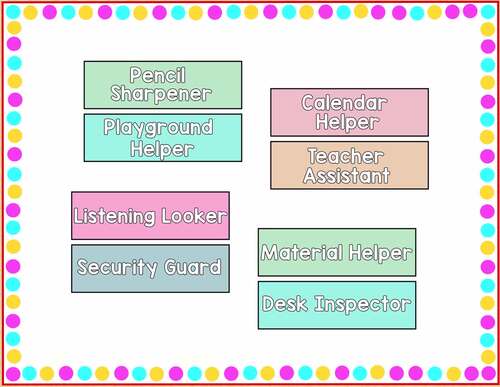Printable Boho Minimalist Classroom Jobs Labels, Editable Classroom Jobs