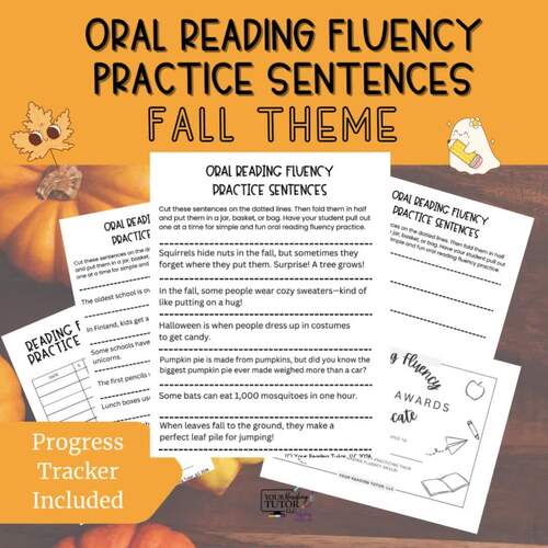 Fall Theme - 3rd 4th 5th Grade Reading Fluency Sentences by Your ...