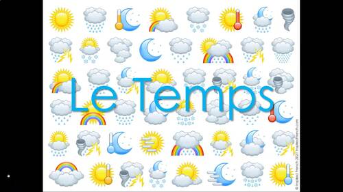 French Weather Vocabulary Interpersonal Speaking Performance Task ...