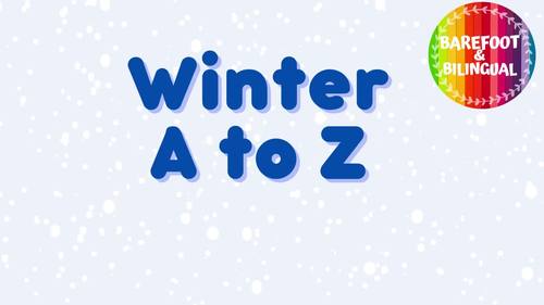 Winter Clipart A to Z | Winter Beginning Sounds Clipart | TPT