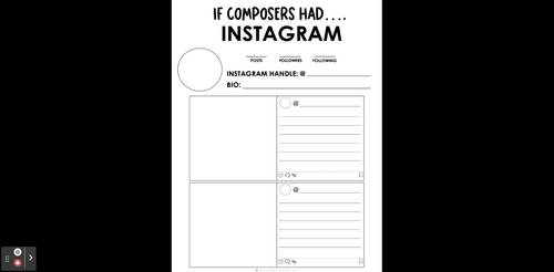 If Musicians Had Social Media | Printables & Virtual Learning Activity