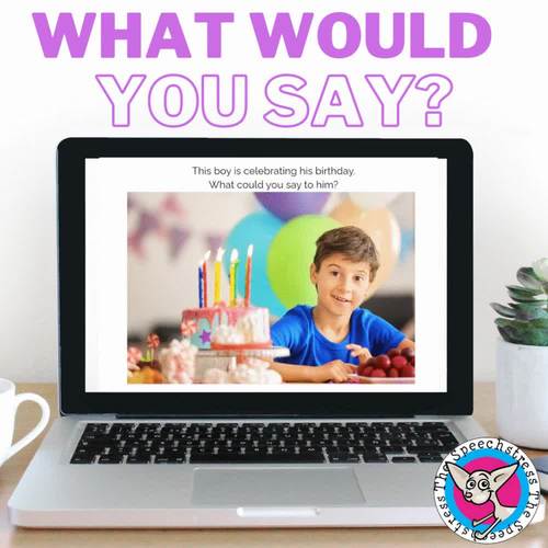 What Would You Say? Social Language Skills BOOM CARDS™ by The Speechstress