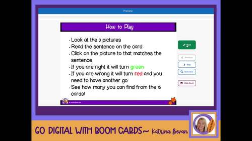 Boom™ Cards/Easel Activity: Adjectives for speech & language therapy