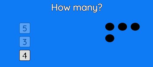 Number to Quantity Matching Subitizing Digital Whiteboard/Touchscreen ...