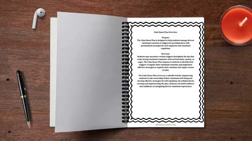 Calm Down Plan | Emotional Regulation Plan | SEL,coping skills,behavior ...