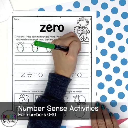 Number Writing Practice Pages 0-10 | Math Centers | Kindergarten
