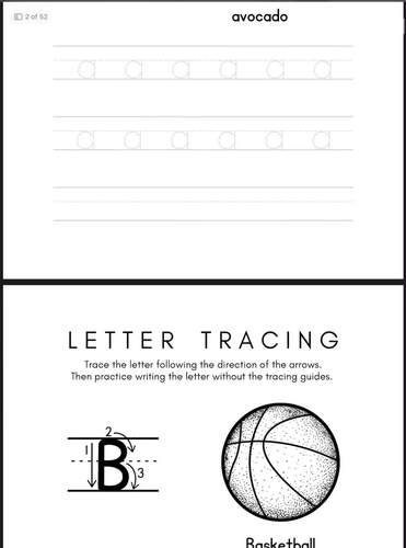 Alphabet Tracing , Letter Writing Worksheets, Handwriting Practice (Vol.2)