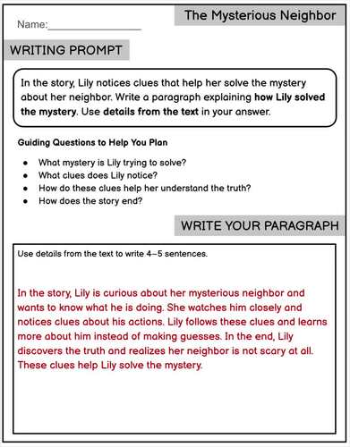 The Mysterious Neighbor | Level L | HMH Leveled Reader Companion | 3rd ...