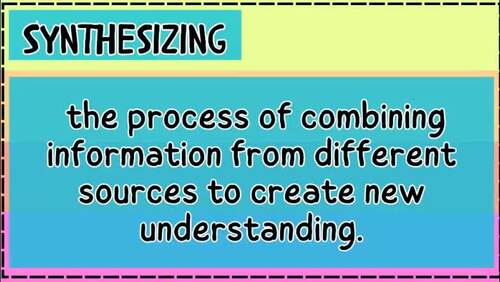 Synthesizing Information by Love and Literacy Lane | TPT