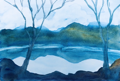Wet-on-Wet Painting of Lake Video | Art Lesson 3 of 5 | Rick Tan | Waldorf