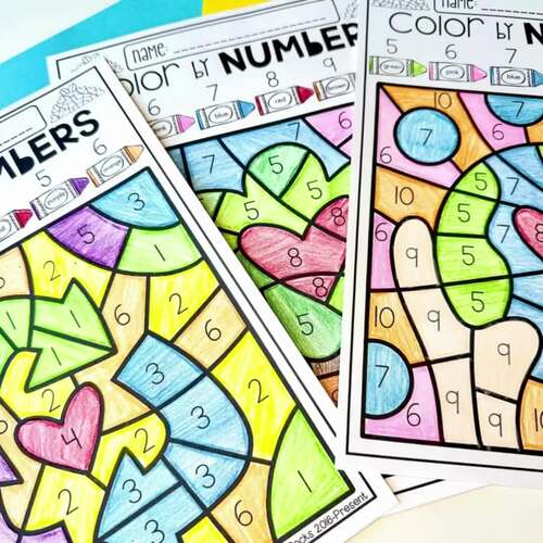 Color by Code Numbers 1-10 Seasonal Bundle (Growing) Activities SET 2