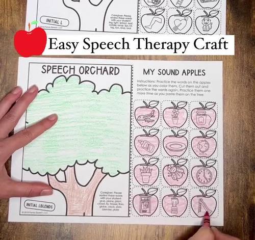 Speech Orchard One Page Speech Therapy Craft for Artic and Language