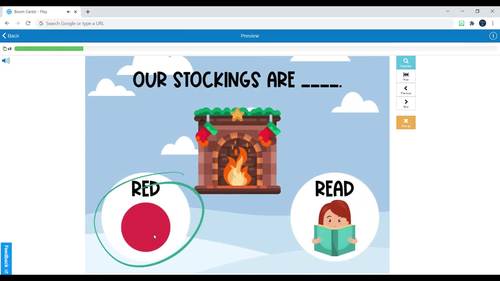 Winter Homophones in Context Boom Cards by Little Hands on Learning