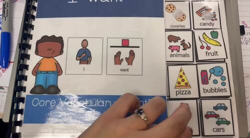 Core Vocabulary Book: I Want by RiversofLearning | TPT