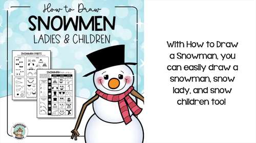 Roll A Snowman Drawing • Easy Winter Art Activity • Elementary Art Sub ...