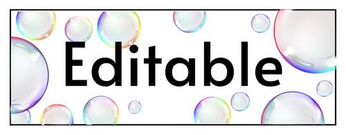 EDITABLE Name Tags in the NEW BUBBLE format | Student Name Plates