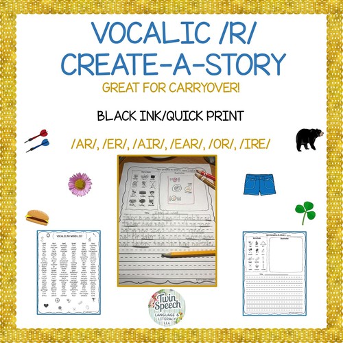 Speech Therapy Carryover: VOCALIC /R/ CREATE-A-STORY | TPT
