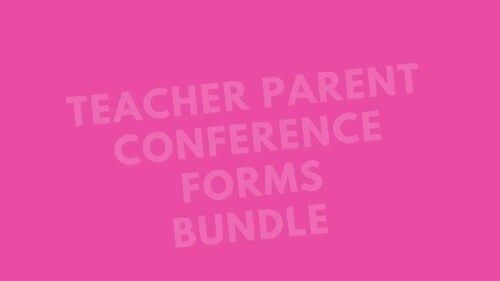 Parent Teacher Conference Forms BUNDLE - Digital & Printable by At Whit ...