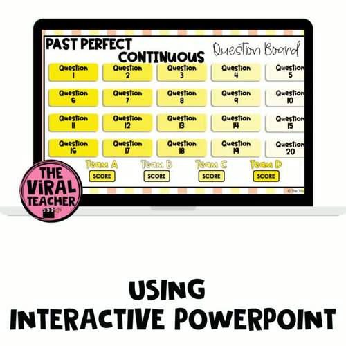 Present Continuous Tense Activity ESL Game Show Game using PowerPoint™