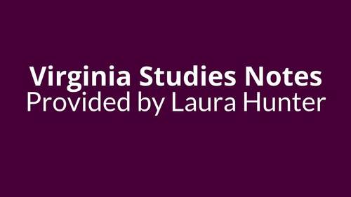 Virginia Studies VS.2a Notes Recording by Land of Learning by Laura