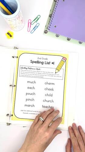 2nd Grade Spelling Curriculum | Second Grade Year-Long Spelling Workbook