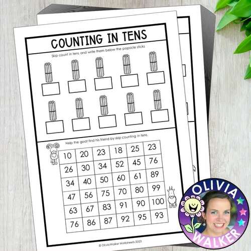 Adding tens onto a number, two / double digit numbers - worksheets for ...