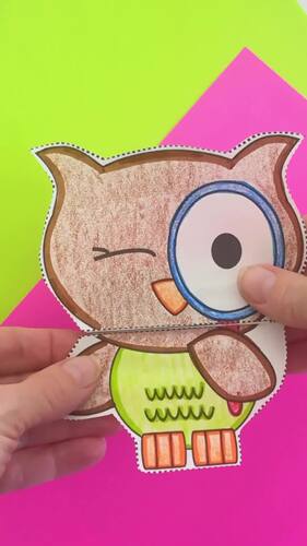 OO sound as in LOOK phonics craft short oo vowel digraph worksheets ...