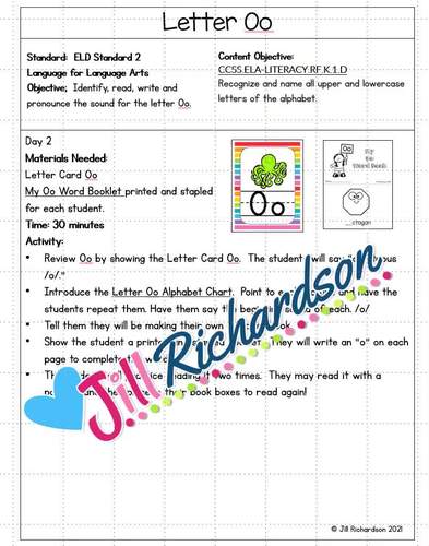 ESL Phonics Letter O The Science of Reading Preschool Kindergarten ...