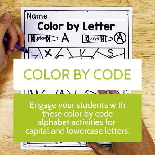 Color By Code Letter Recognition Activity & Worksheets Bundle | TpT
