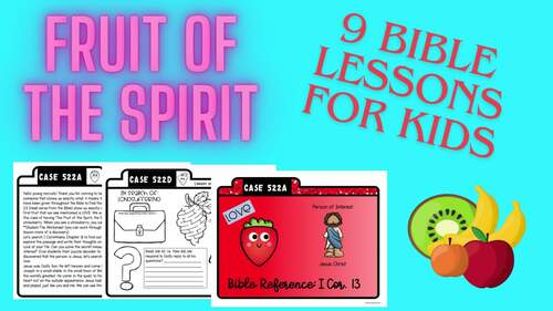 Fruit of the Spirit Bible Lessons and Activities for Kids Character ...