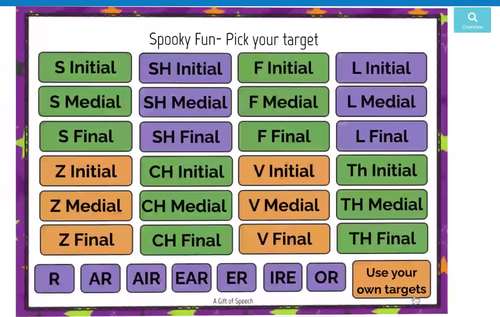 Halloween Articulation NO PREP Boom Cards™ Later Developing Sounds ...