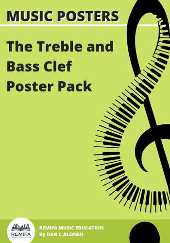 30x LARGE Poster pack: The Treble and Bass Clef and extra bonus posters.