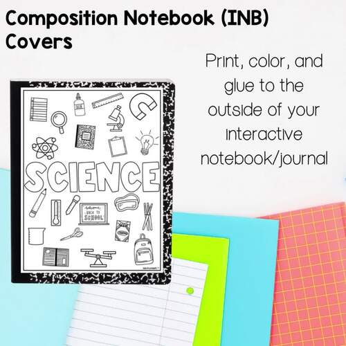 Interactive Notebook Journal Cover | Science by Mint for Math | TPT