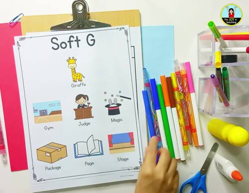 Hard and Soft G Worksheets by The Joy in Teaching | TPT