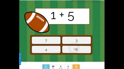 Single Digit Addition Football Themed Boom Learning Task Cards by The ...