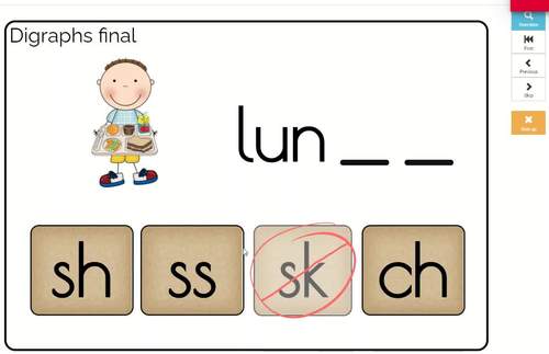 Consonant Digraphs, final, Digital task card (Printable) by PYP Creator ...