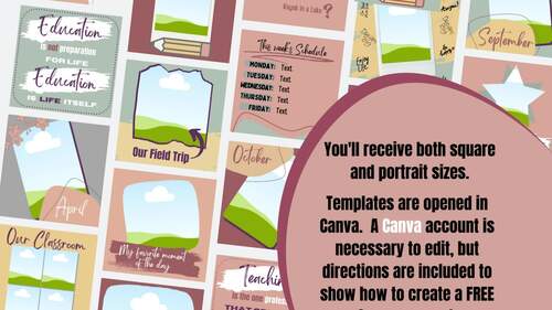 Teacher Instagram Customizable Template | Social Media | Canva Editable ...