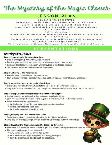 Saint Patrick’s Day Listening & Deduction – Critical Thinking & ELA
