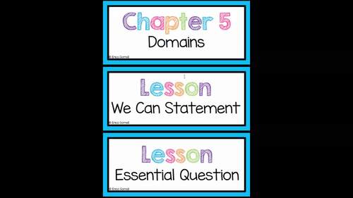 Go Math! Chapter 5 First Grade Focus Wall by Erica Gorrell | TPT